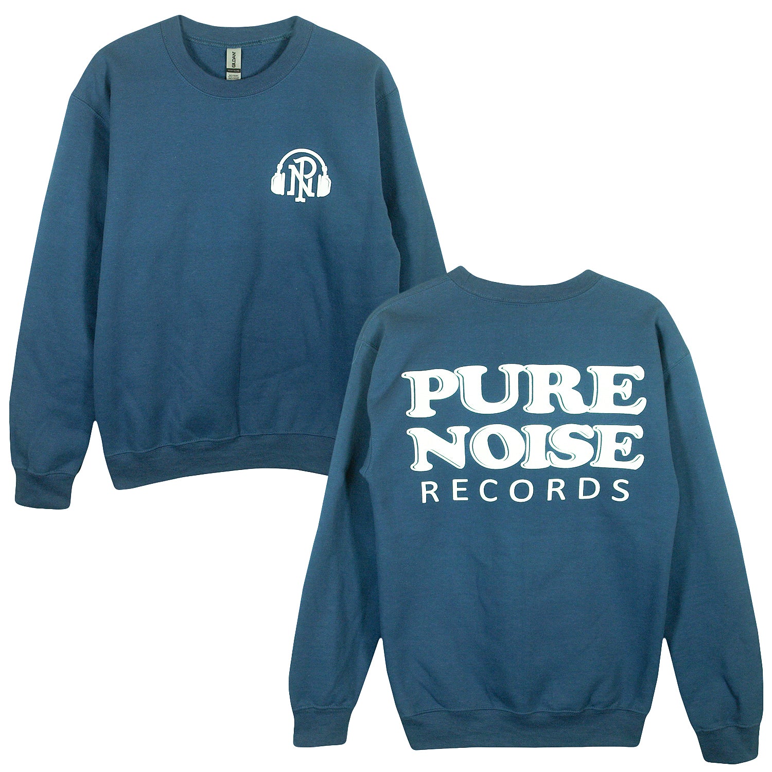 Pure Noise Logo Indigo - Crewneck – Pure Noise Records